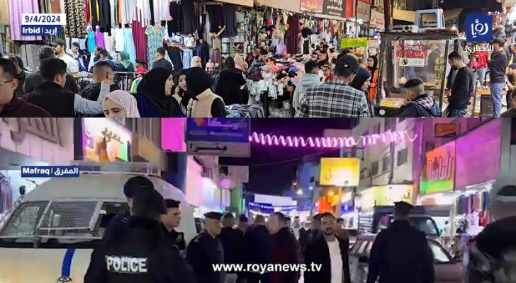 عدسة رؤيا ترصد حركة الأسواق التجارية في محافظات الأردن عشية عيد الفطر